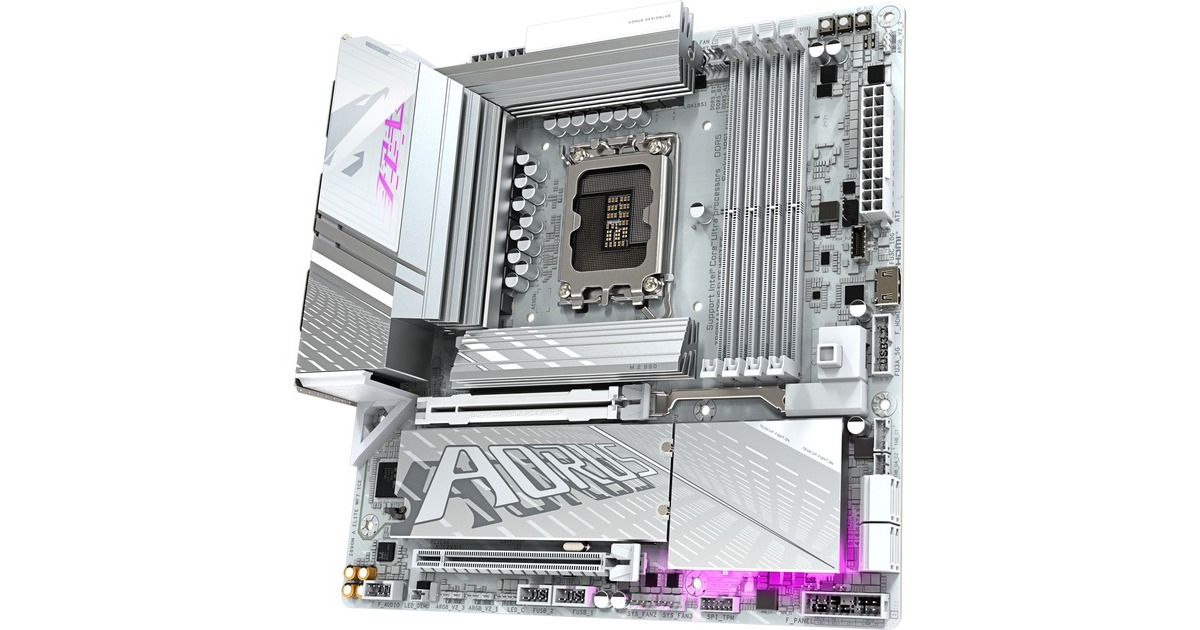 GIGABYTE Z890M AORUS ELITE WF7 ICE socket 1851 moederbord RAID, 2.5Gb ...