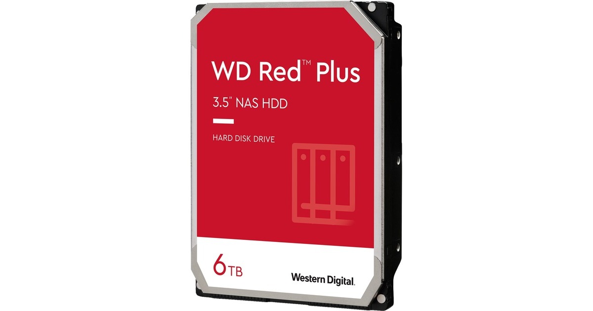 WD Red Plus, 6 TB harde schijf WD60EFPX, SATA 600, 24/7, AF