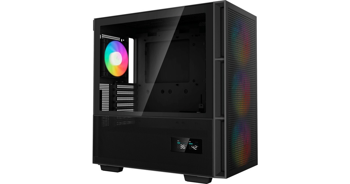 Deepcool CH560 DIGITAL midi tower behuizing Zwart | 1x USB-A | 1x USB-C ...