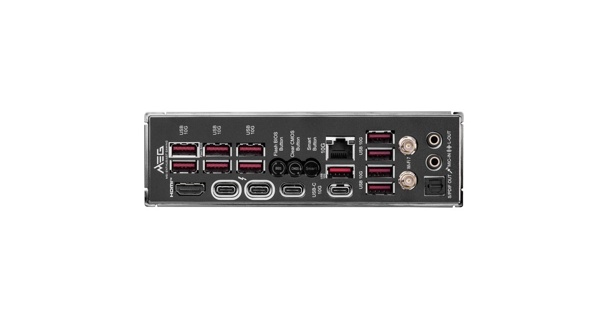 MSI MEG Z890 ACE socket 1851 moederbord Zwart/goudgeel, RAID, 10Gb-LAN ...
