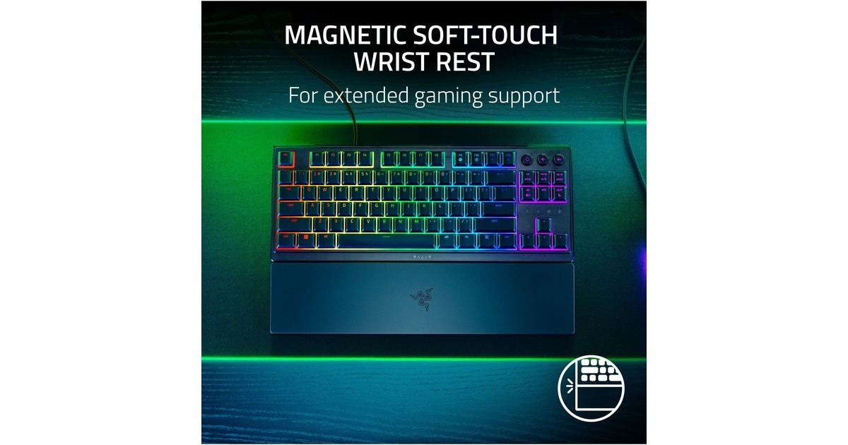 Razer Ornata V3 TKL, gaming toetsenbord Zwart, US lay-out, Razer Hybrid ...