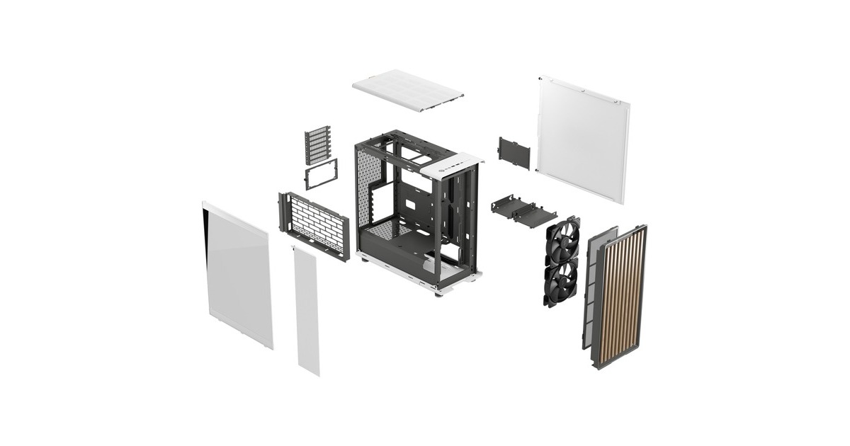 Fractal Design North midi tower behuizing Wit | 2x USB-A | 1x USB-C ...