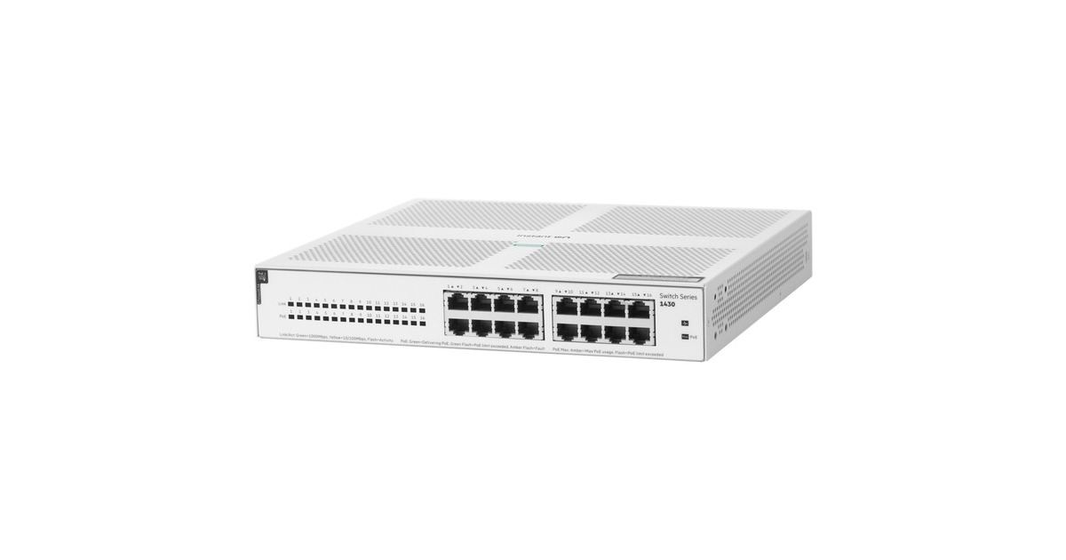 Hewlett Packard Enterprise Instant On 1430 16G CL4 PoE switch 124 Watt ...