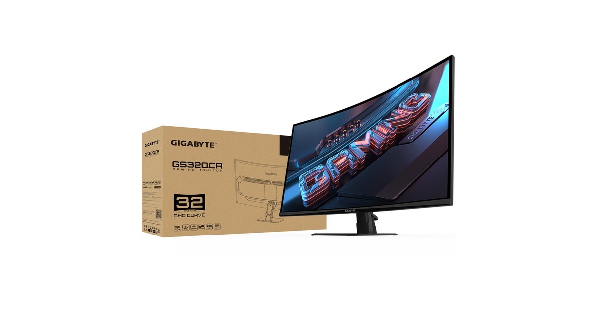 GIGABYTE GS32QCA 31.5" curved gaming monitor Zwart, 2x HDMI ...