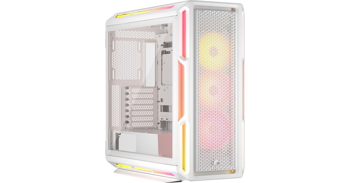 Corsair iCUE LINK 5000T LX RGB midi tower behuizing Wit | 4x USB-A | 1x ...