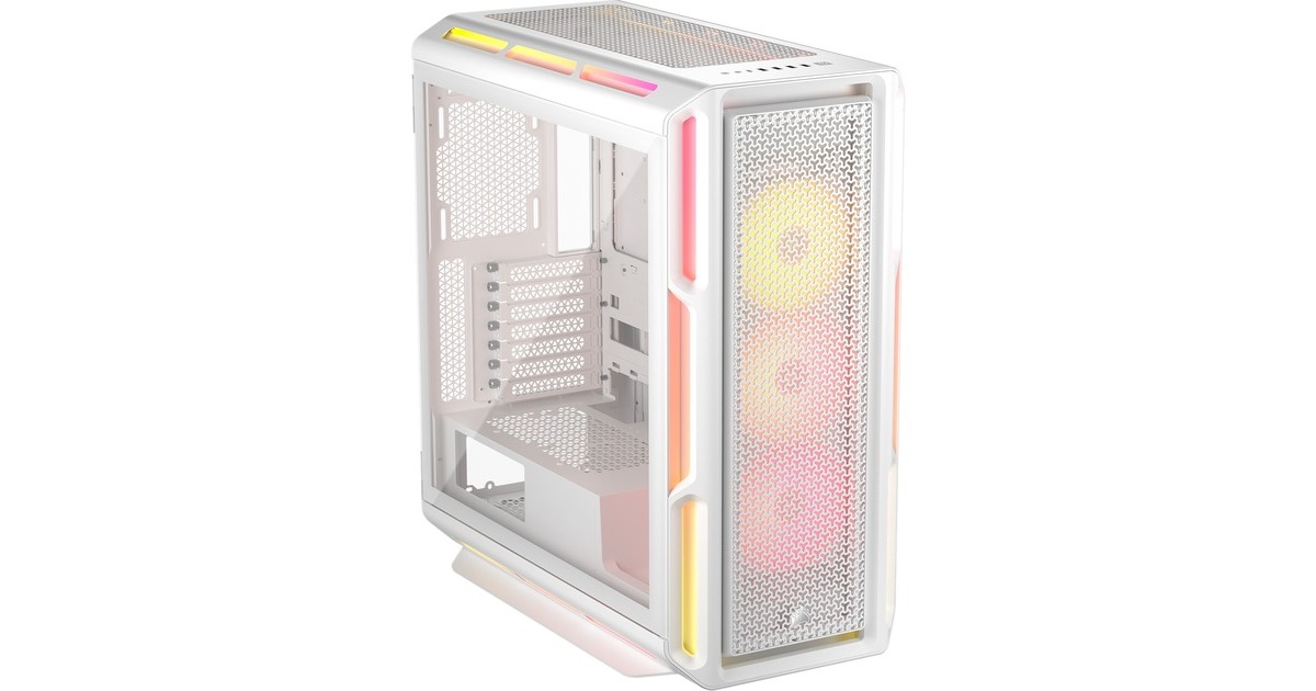 Corsair iCUE LINK 5000T LX RGB midi tower behuizing Wit | 4x USB-A | 1x ...