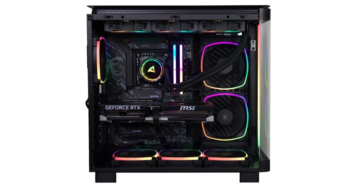 ALTERNATE Thunderstorm Pro Core Ultra 7 – RTX 5080 gaming pc Zwart ...