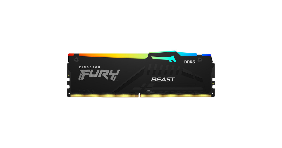 Kingston FURY Beast RGB 64 GB DDR5-6000 (2x 32 GB) werkgeheugen Zwart ...