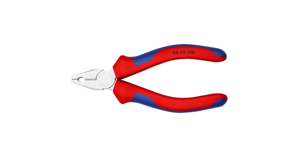 Knipex Mini Kombi-tang 08 05 110 combinatietang Rood/blauw, Lengte 110mm