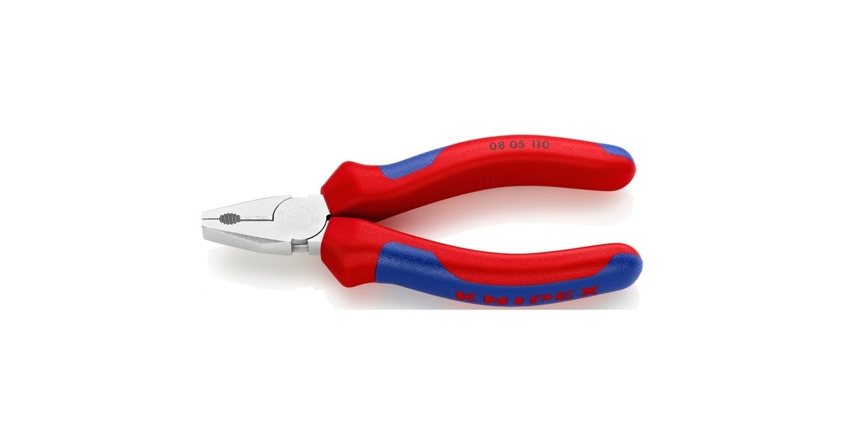 Knipex Mini Kombi-tang 08 05 110 combinatietang Rood/blauw, Lengte 110mm