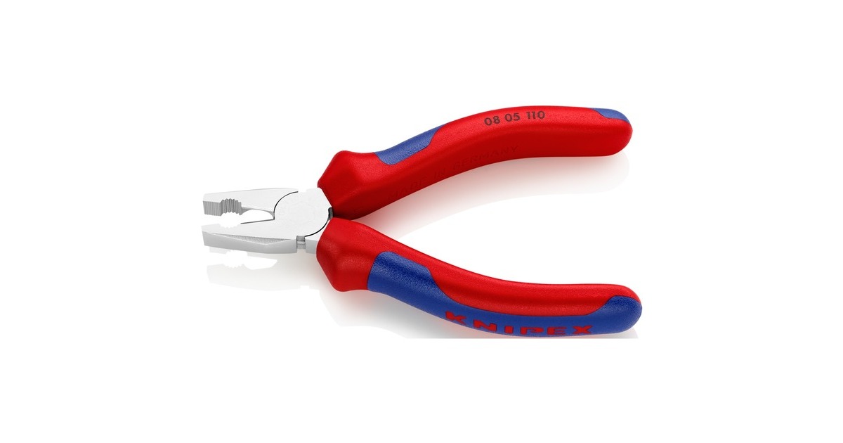 Knipex Mini Kombi-tang 08 05 110 combinatietang Rood/blauw, Lengte 110mm