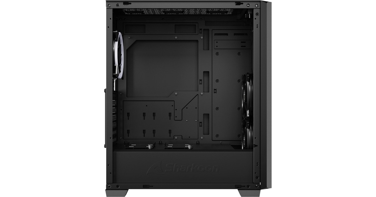 Sharkoon VS9 RGB Black midi tower behuizing Zwart | 2x USB-A | 1x USB-C ...