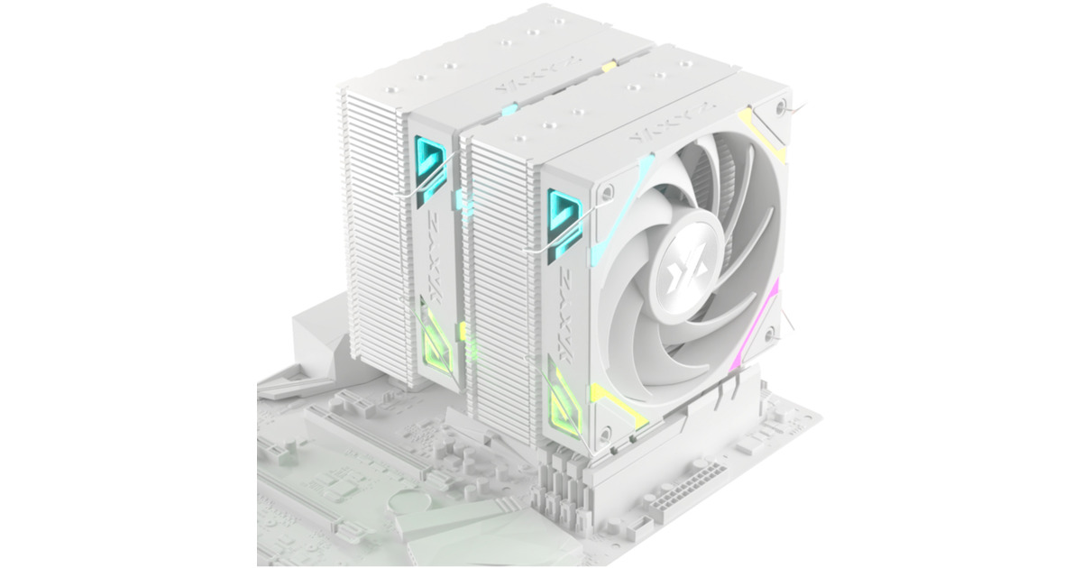 XYZ PC Gear Thermax 6 Duo RGB CPU-koeler Wit, ARGB, PWM