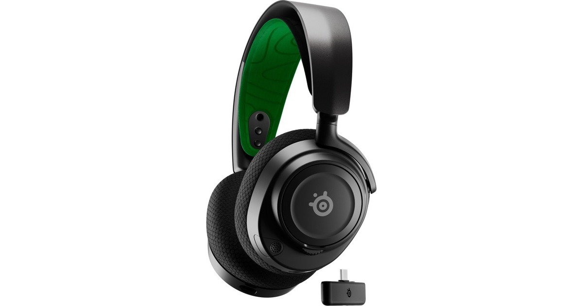 SteelSeries Arctis Nova 7X over-ear gaming headset Zwart/groen, 2,4 GHz ...