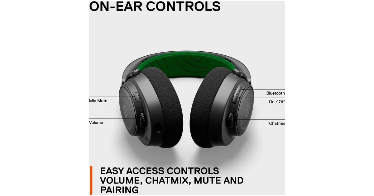 SteelSeries Arctis Nova 7X over-ear gaming headset Zwart/groen, 2,4 GHz ...