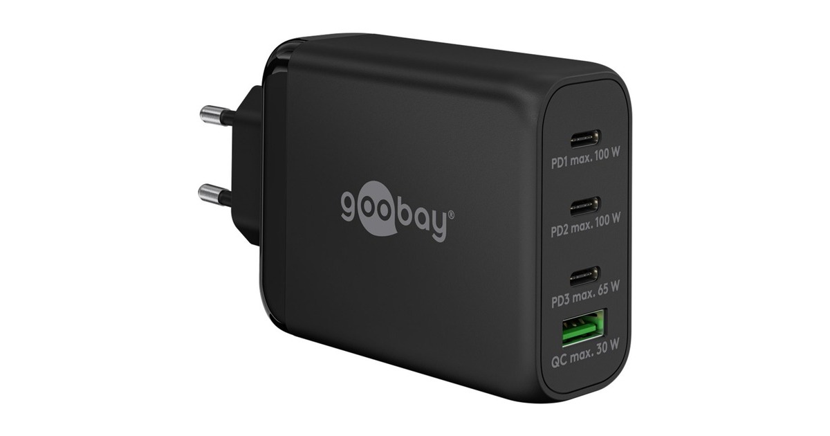goobay USB-C PD Multiport Quick Charger (100 W) Zwart
