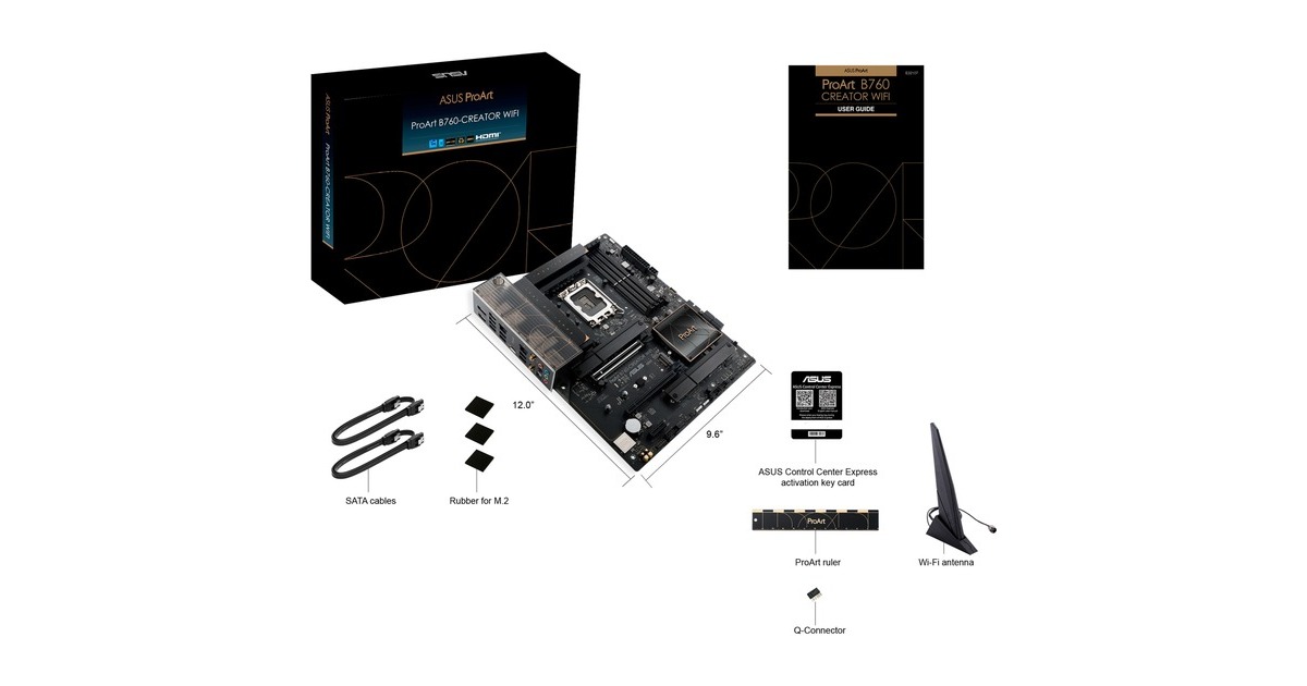 ASUS ProArt B760-CREATOR WIFI socket 1700 moederbord Zwart/brons, RAID ...