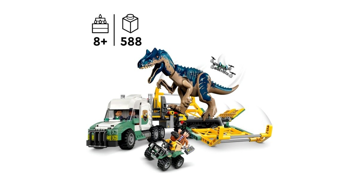 LEGO Jurassic World - Dinosaurusmissies: Allosaurus transporttruck ...