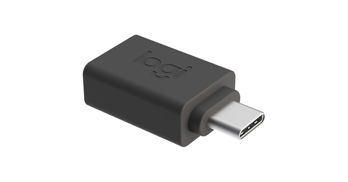 Logitech Logi USB C to USB A Adaptor adapter Grafiet