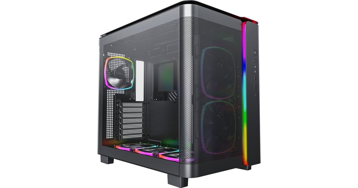 Montech KING 95 PRO midi tower behuizing Zwart | 2x USB-A | 1x USB-C ...