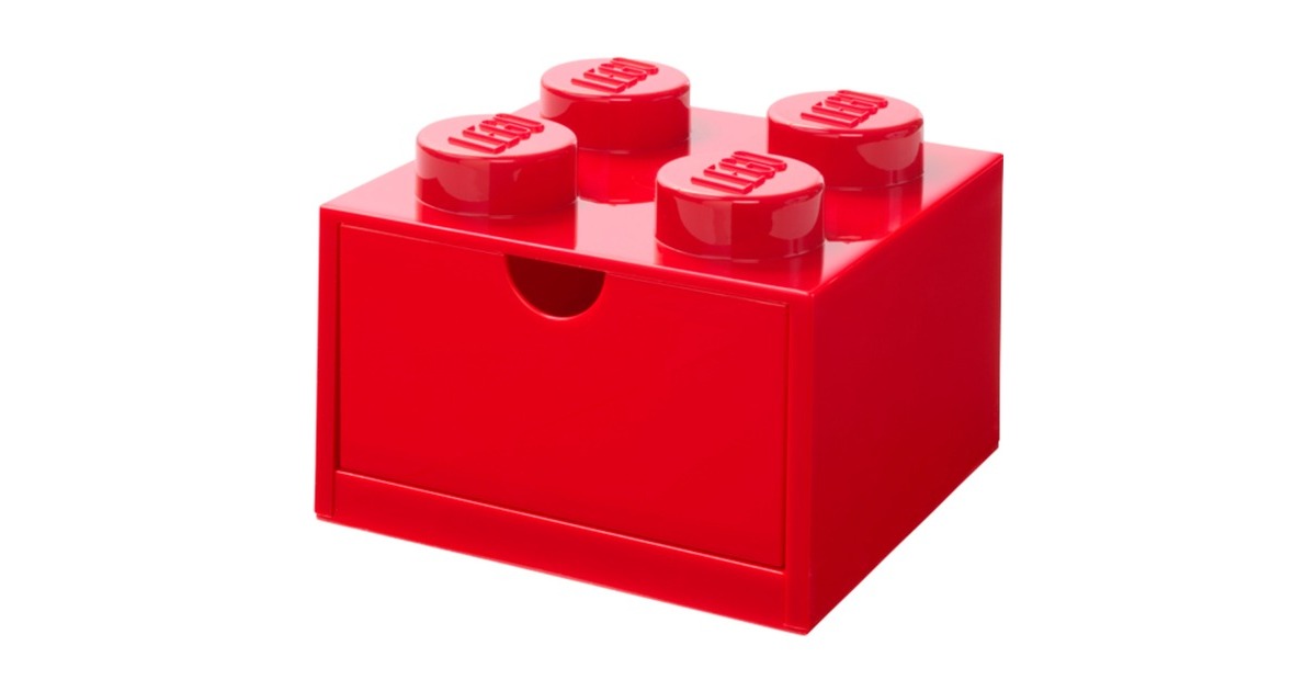 Room Copenhagen LEGO Brick Drawer 4 Rood opbergdoos Rood