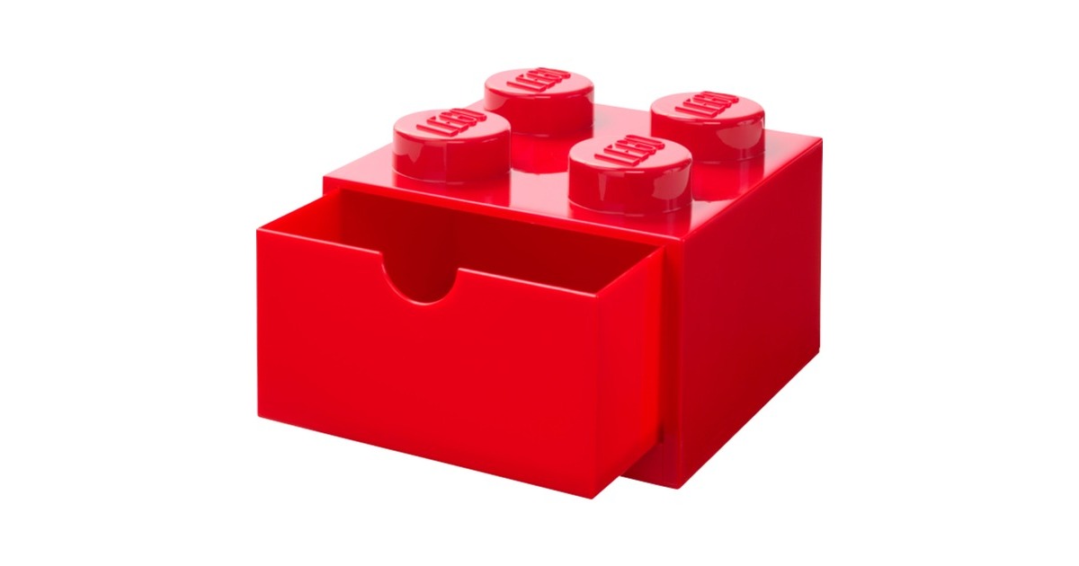 Room Copenhagen LEGO Brick Drawer 4 Rood opbergdoos Rood