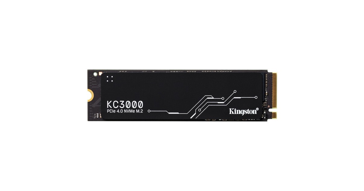 Kingston KC3000 512 GB SSD Zwart, SKC3000S/512G, PCIe 4.0 NVMe, M.2 2280