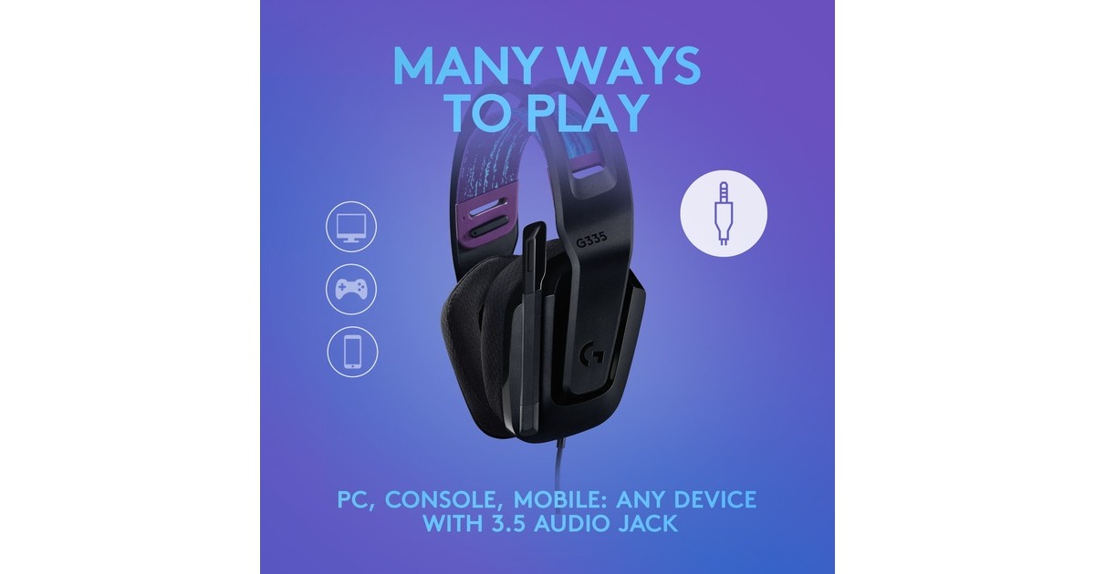 Logitech G G335 Wired over-ear gaming headset Zwart, Pc, PlayStation 4 ...
