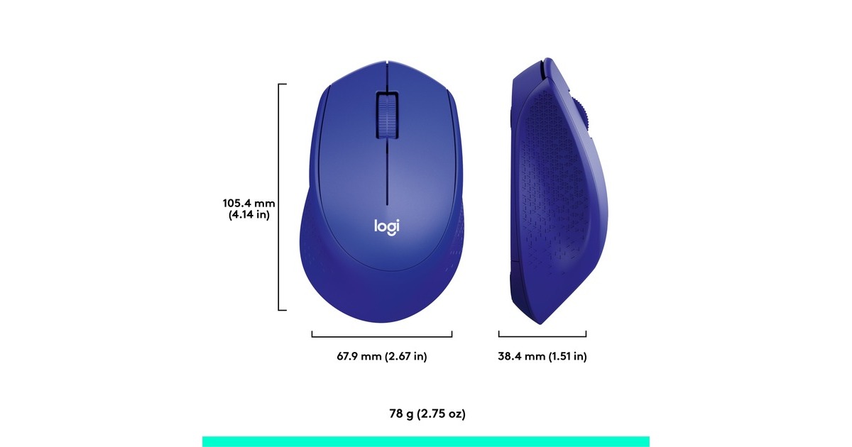 Logitech M330 SILENT PLUS muis Blauw, 1000 dpi