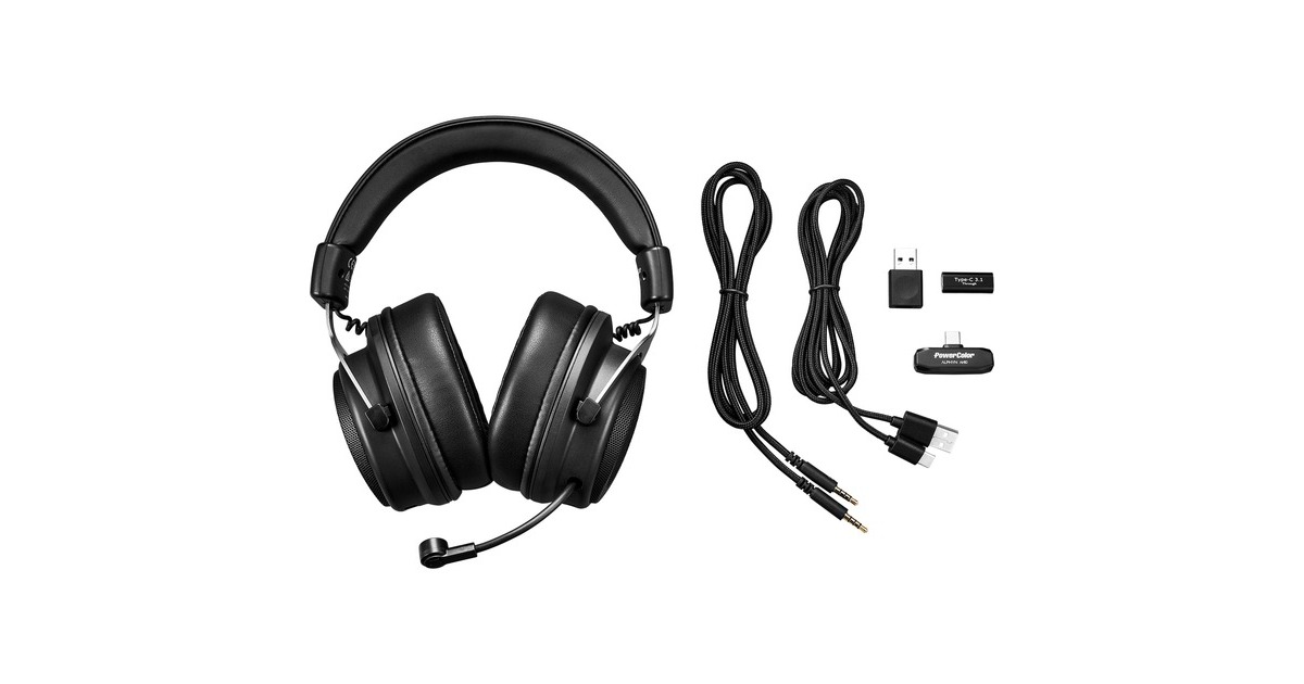 PowerColor ALPHYN AH10 Wireless over-ear gaming headset Zwart, PC ...