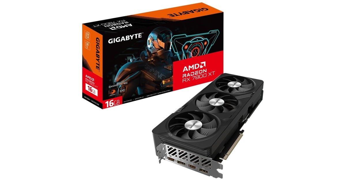 GIGABYTE Radeon RX 7800 XT GAMING OC 16G grafische kaart 2x HDMI, 2x ...