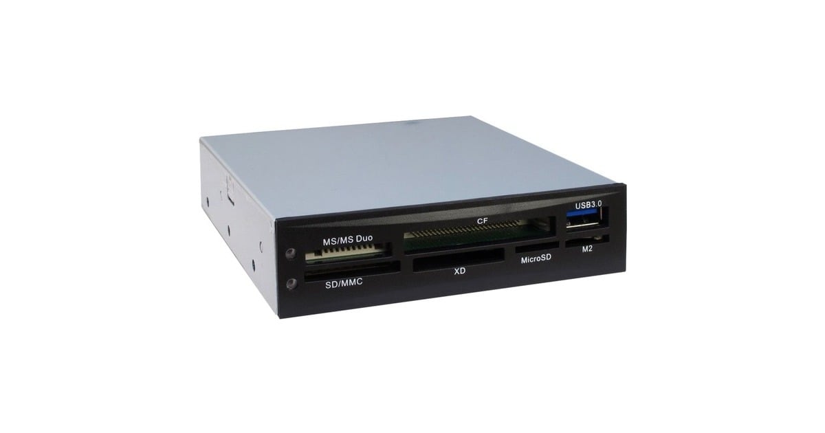 Inter-Tech Multicardreader CI-01 kaartlezer Zwart