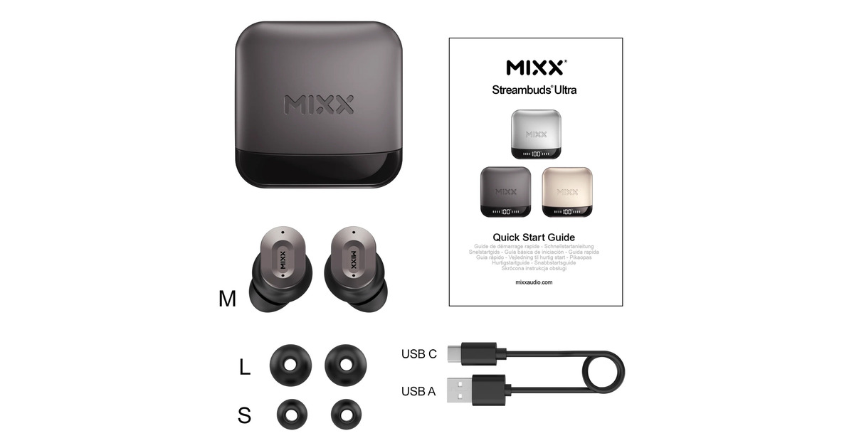 MIXX StreamBuds Ultra Dots True Wireless Earbuds headset Zwart