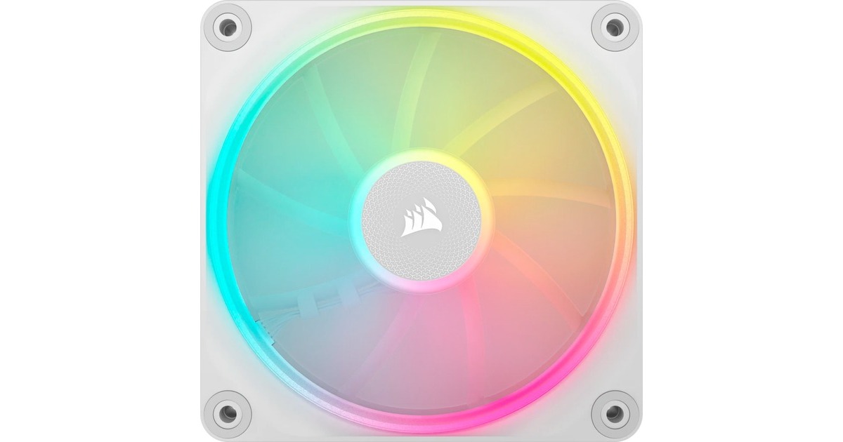 Corsair iCUE LINK LX120 RGB case fan Wit, 4-pins PWM fan-connector