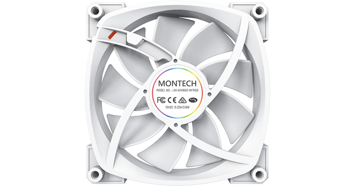 Montech AX140 fan PWM case fan Wit, 4-pin PWM