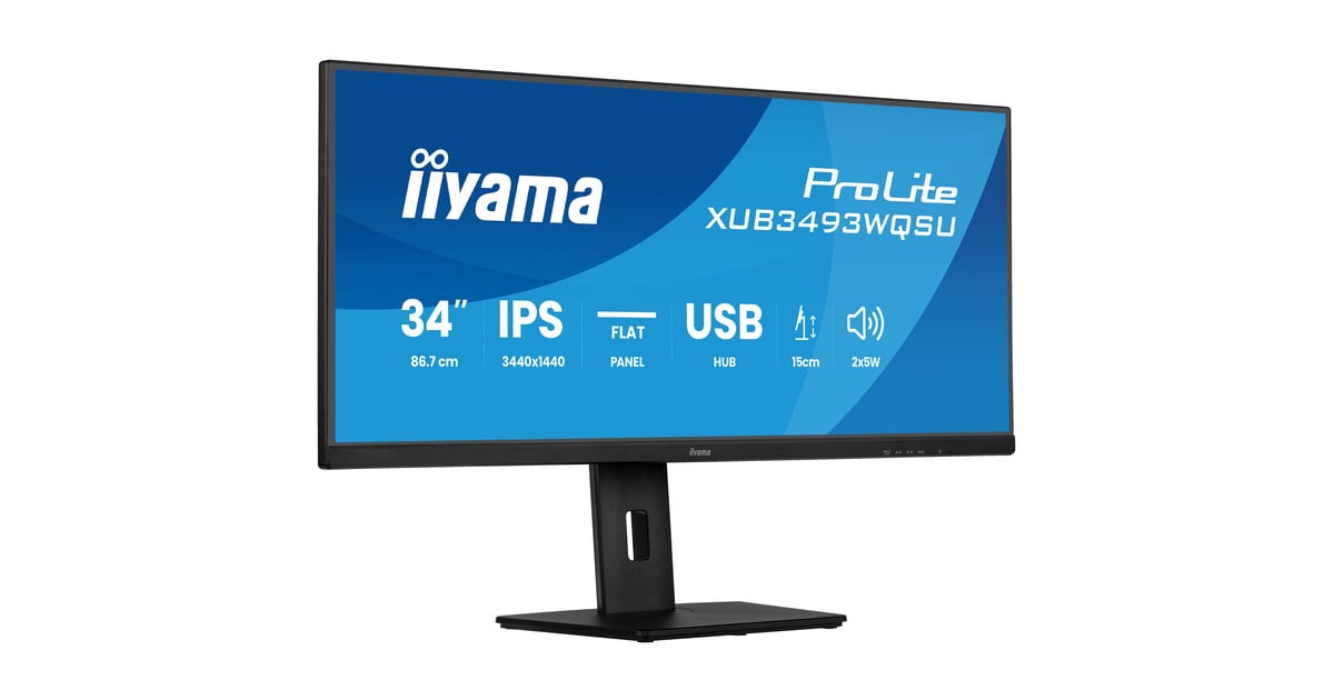 iiyama ProLite XUB3493WQSU-B6 34" UltraWide monitor Zwart (mat), 120 Hz ...