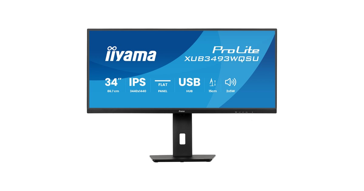 iiyama ProLite XUB3493WQSU-B6 34" UltraWide monitor Zwart (mat), 120 Hz ...