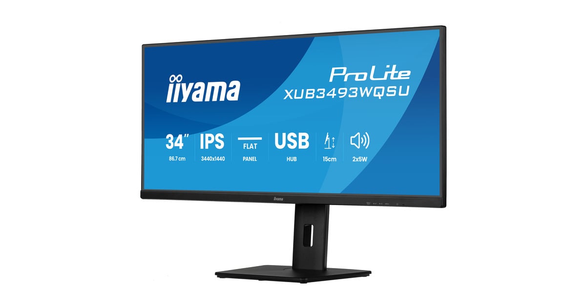 iiyama ProLite XUB3493WQSU-B6 34" UltraWide monitor Zwart (mat), 120 Hz ...