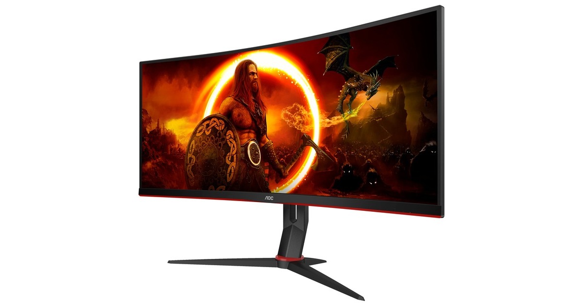 AOC CU34G2XP/BK 34" Curved UltraWide gaming monitor Zwart, 2x HDMI, 2x ...