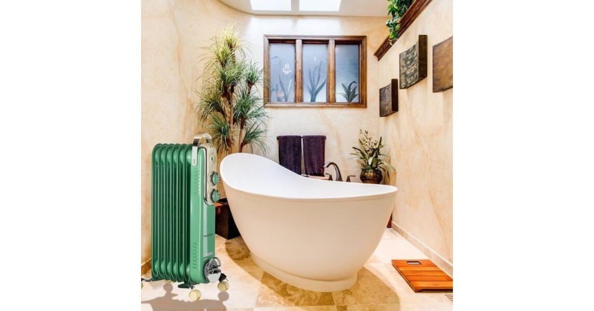 Ariete Vintage groene olieradiator 7-elementen Groen, 1500 Watt, 3 standen