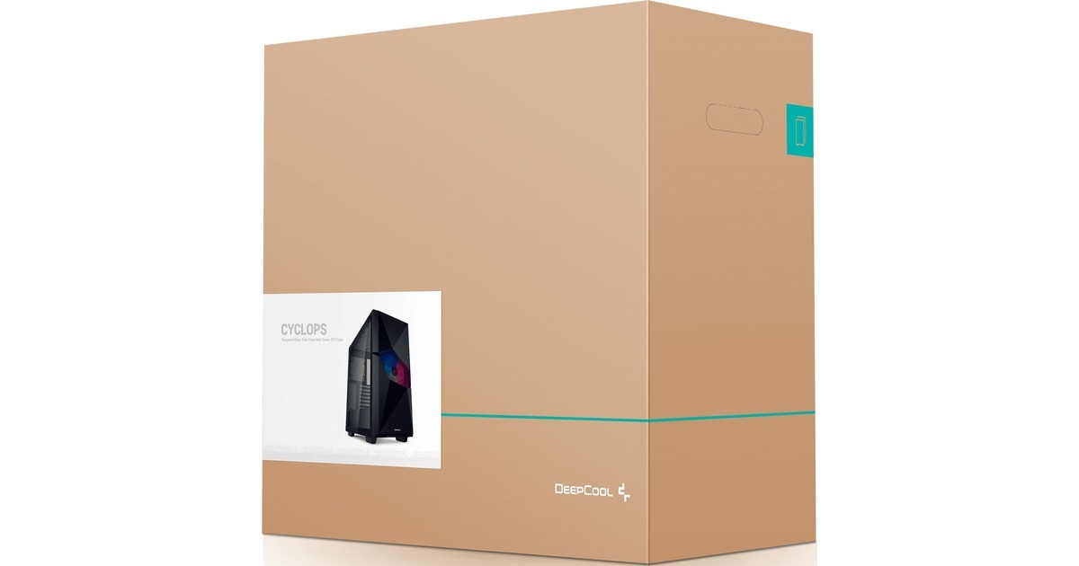 Deepcool CYCLOPS midi tower behuizing Zwart | 1x USB-A | 1x USB-C | Window