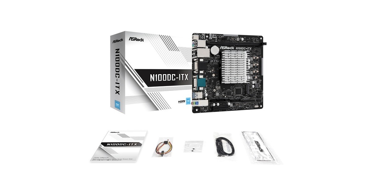 ASRock N100DC-ITX moederbord Gb-LAN, Sound