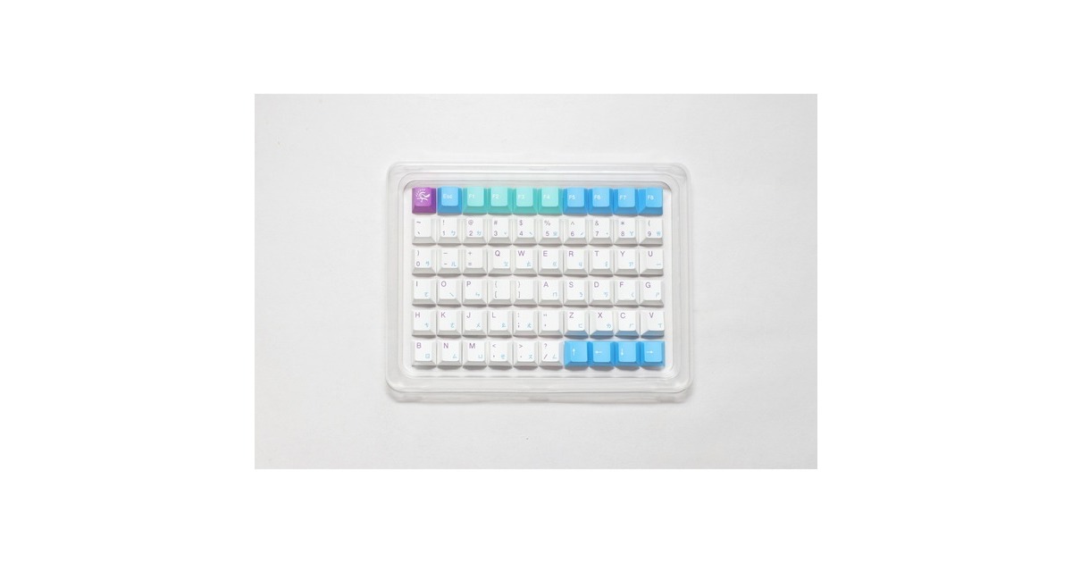 Ducky MK Frozen Llama PBT Keycaps Lichtblauw/wit
