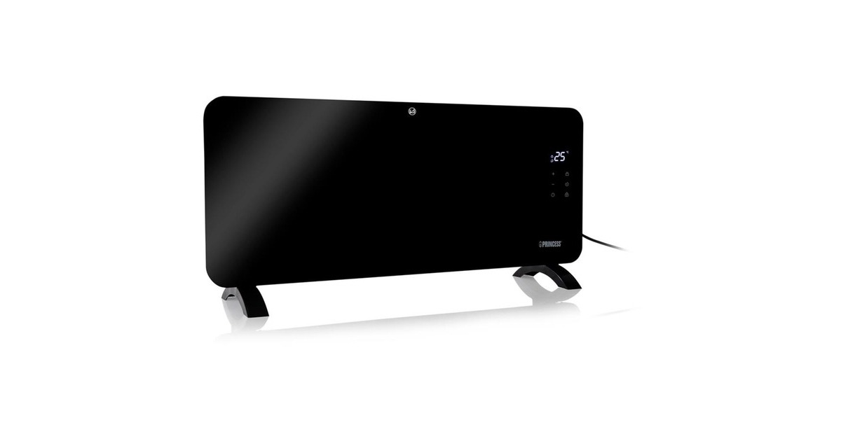 Princess Smart Glazen Paneelverwarmer 2000Z convector Zwart, Wi-Fi
