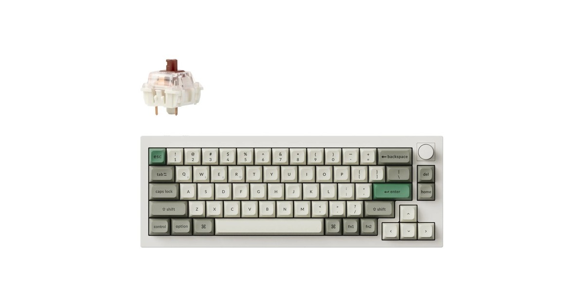 Keychron Q2 Max-P3, toetsenbord Wit, US lay-out, Gateron Jupiter Brown ...