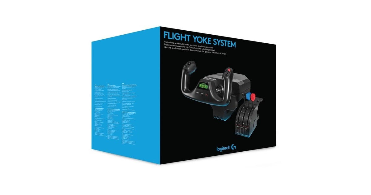 Flight Sim Logitech Saitek Pro Flight Yoke System - Yoke, Throttle ...