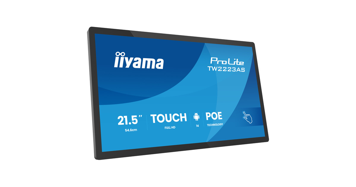 iiyama ProLite TW2223AS-B3P 21.5" Public Display Zwart, Touch, USB ...