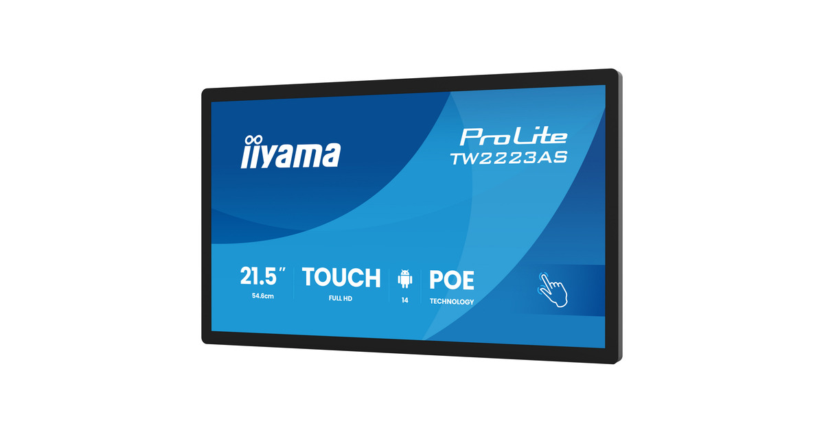 iiyama ProLite TW2223AS-B3P 21.5" Public Display Zwart, Touch, USB ...