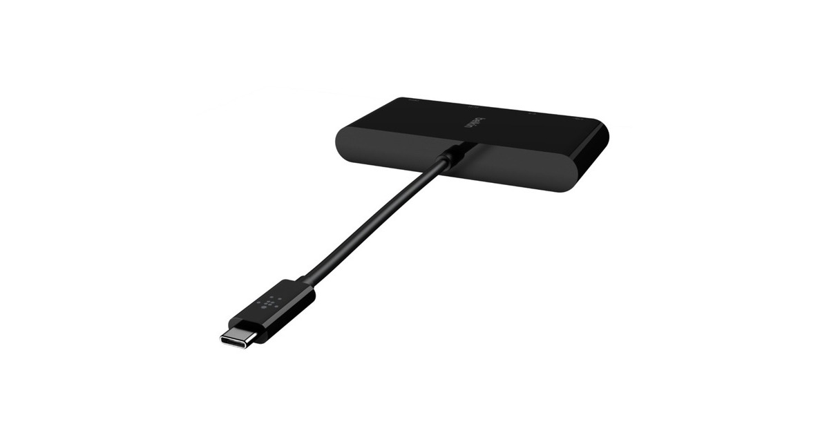 Belkin USB-C Multimedia adapter Zwart, 0,15 meter