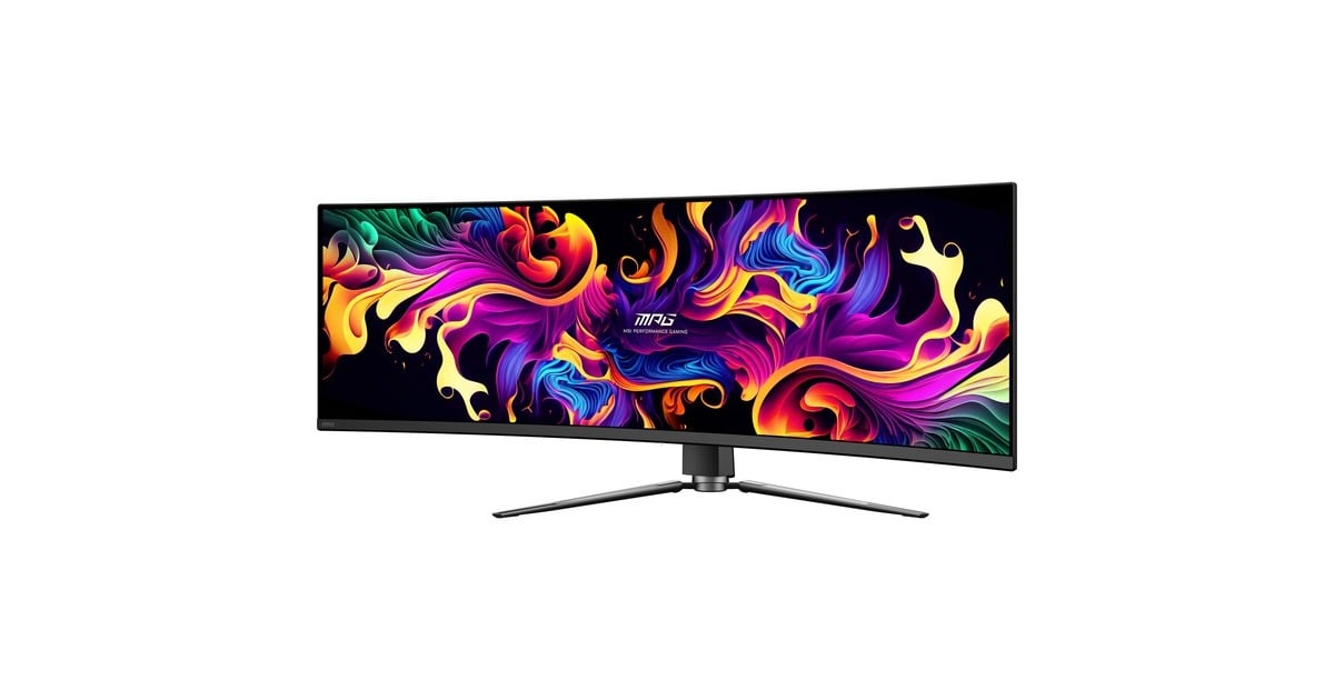 MSI MPG 491CQP QD-OLED 49" Curved UltraWide gaming monitor Zwart, 2x ...